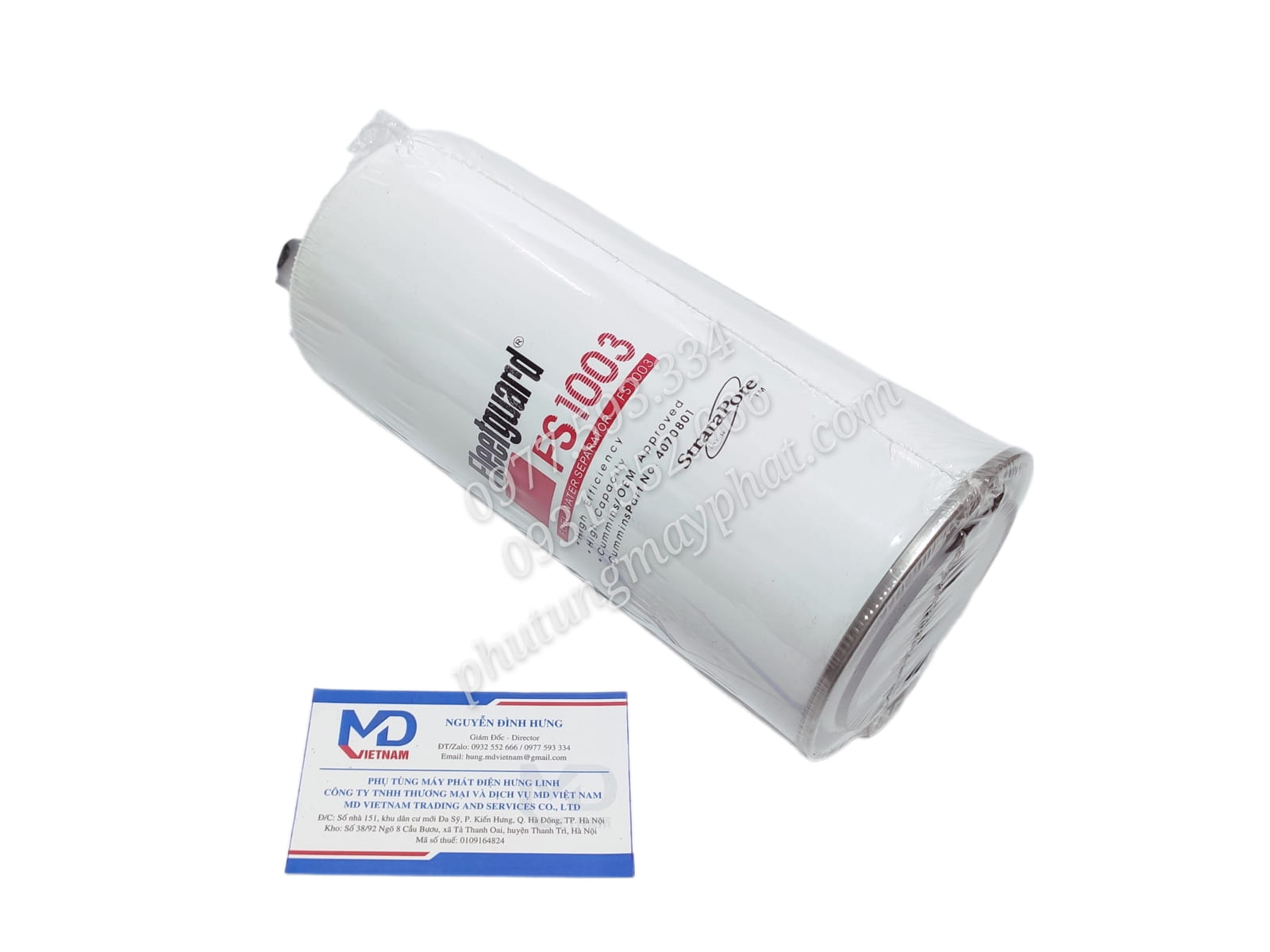 Phụ Tùng & Máy Phát Điện Hưng Linh - Lọc nhiên liệu Fleetguard FS1003